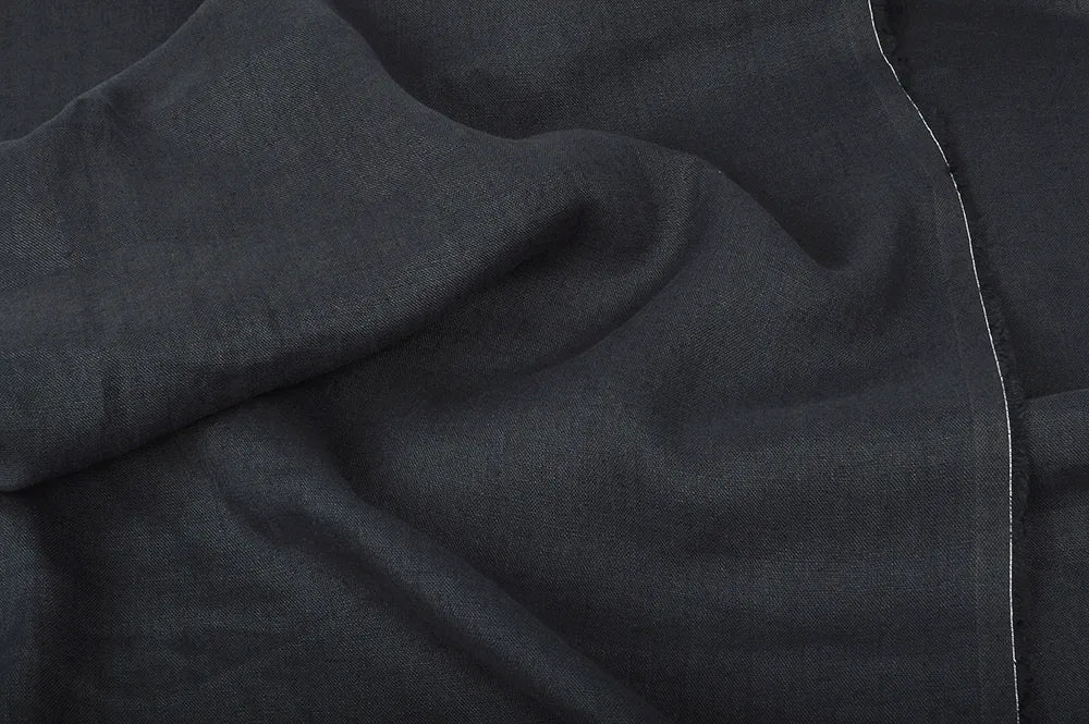 Soft Washed Linen Asphalt Grey – Fabric Couture