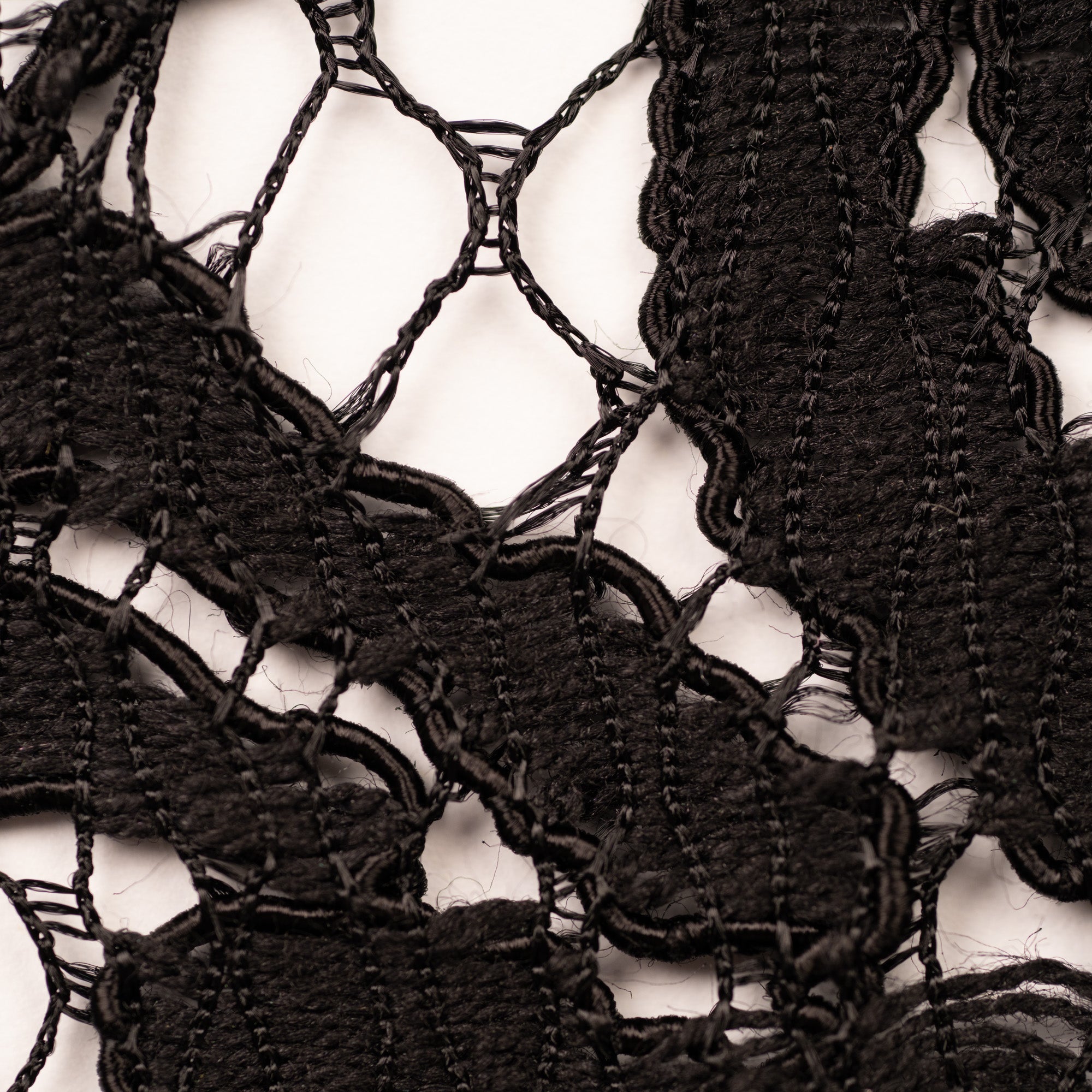 Lace Cotton Jet Black – Fabric Couture