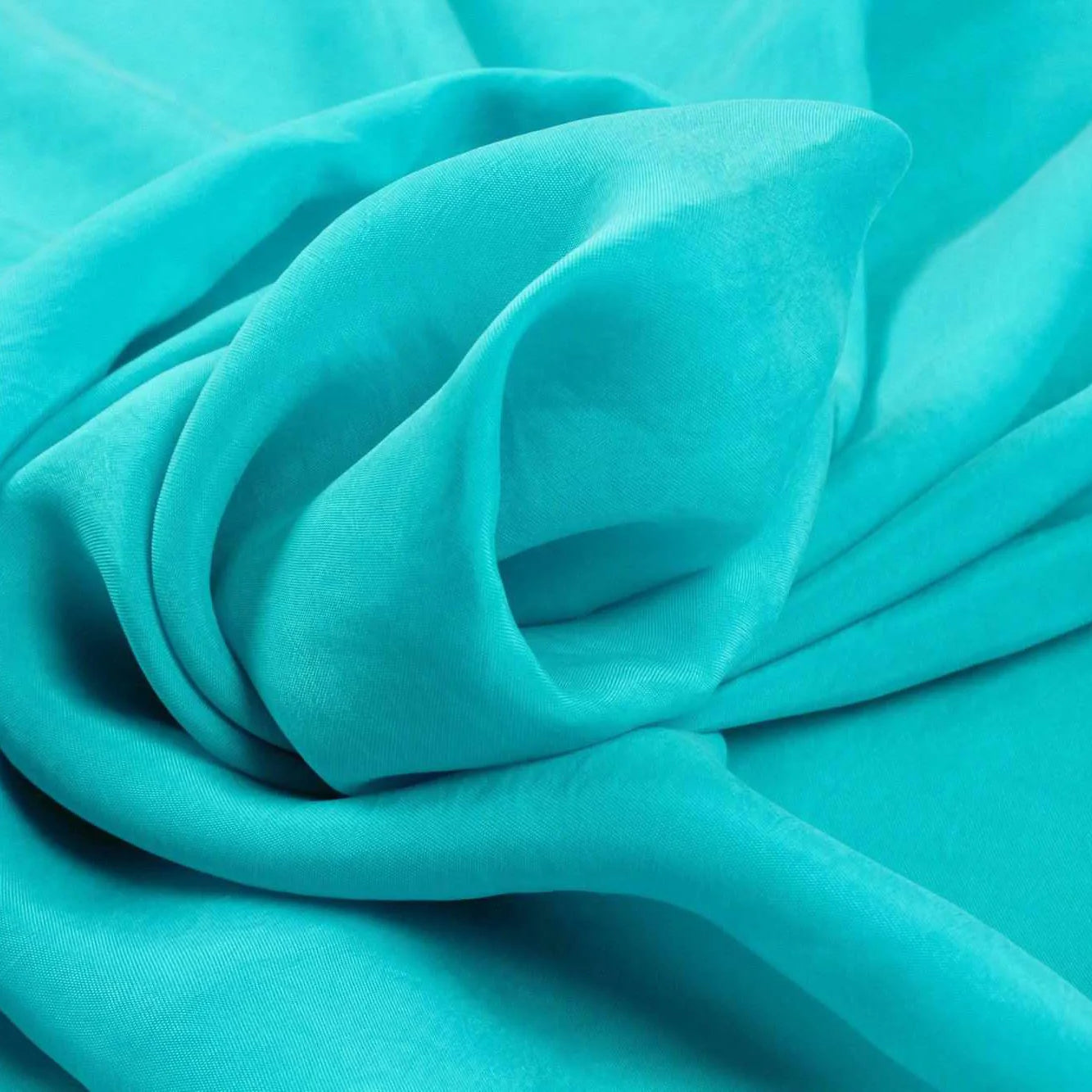 Cupro Silk Satin Scarlet Turquoise – Fabric Couture