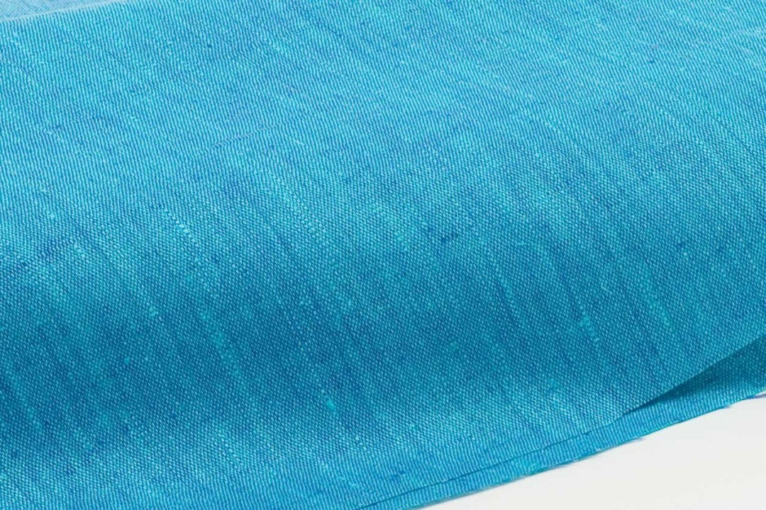 Soft Washed Linen Turquoise Blue – Fabric Couture